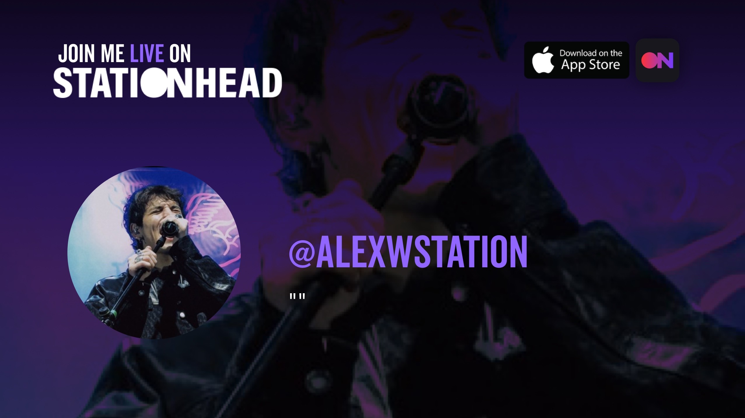 Join me ON AIR on my station alexwstation, only on the Stationhead App