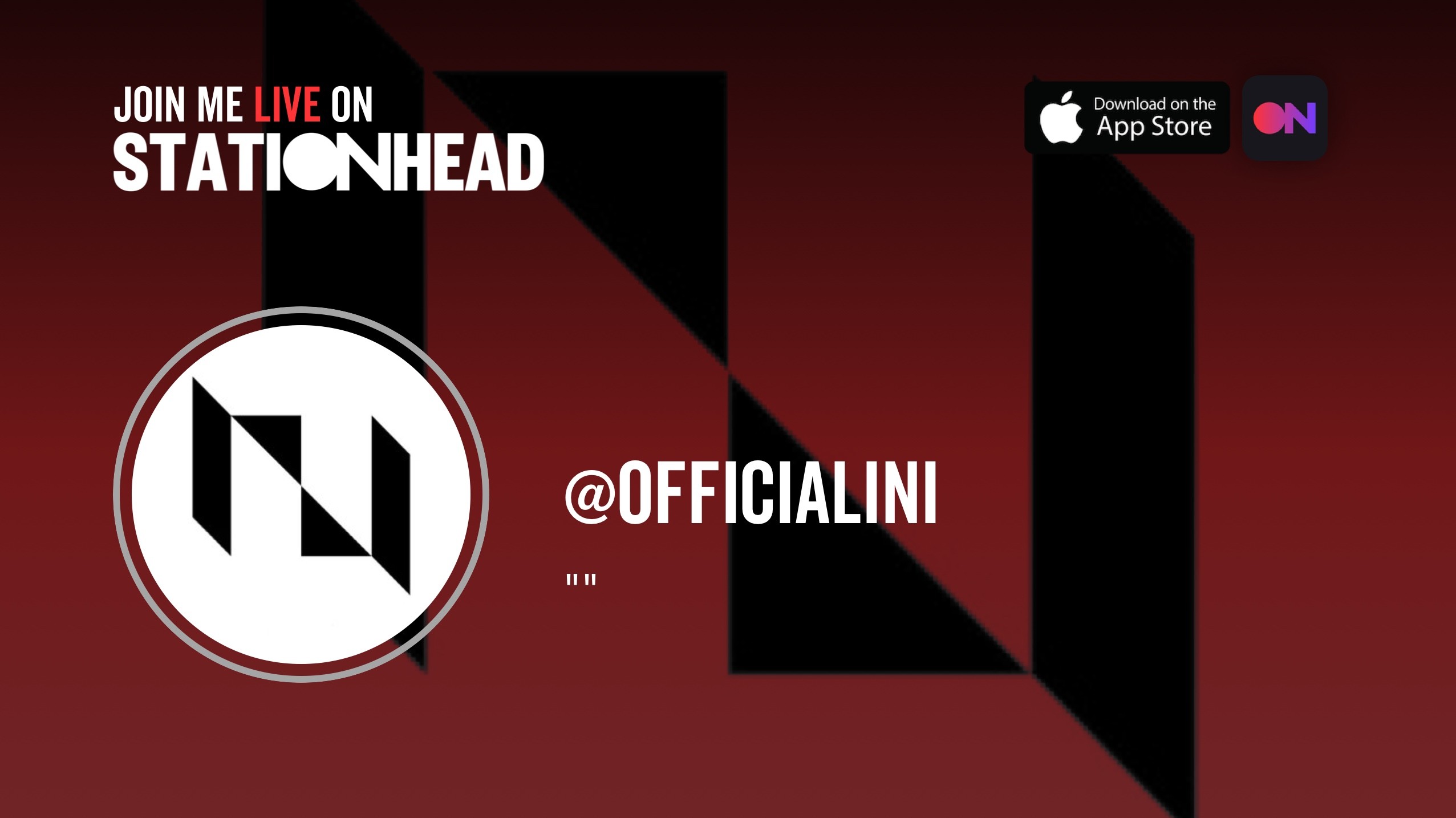 Join me ON AIR on my station officialini, only on the Stationhead App