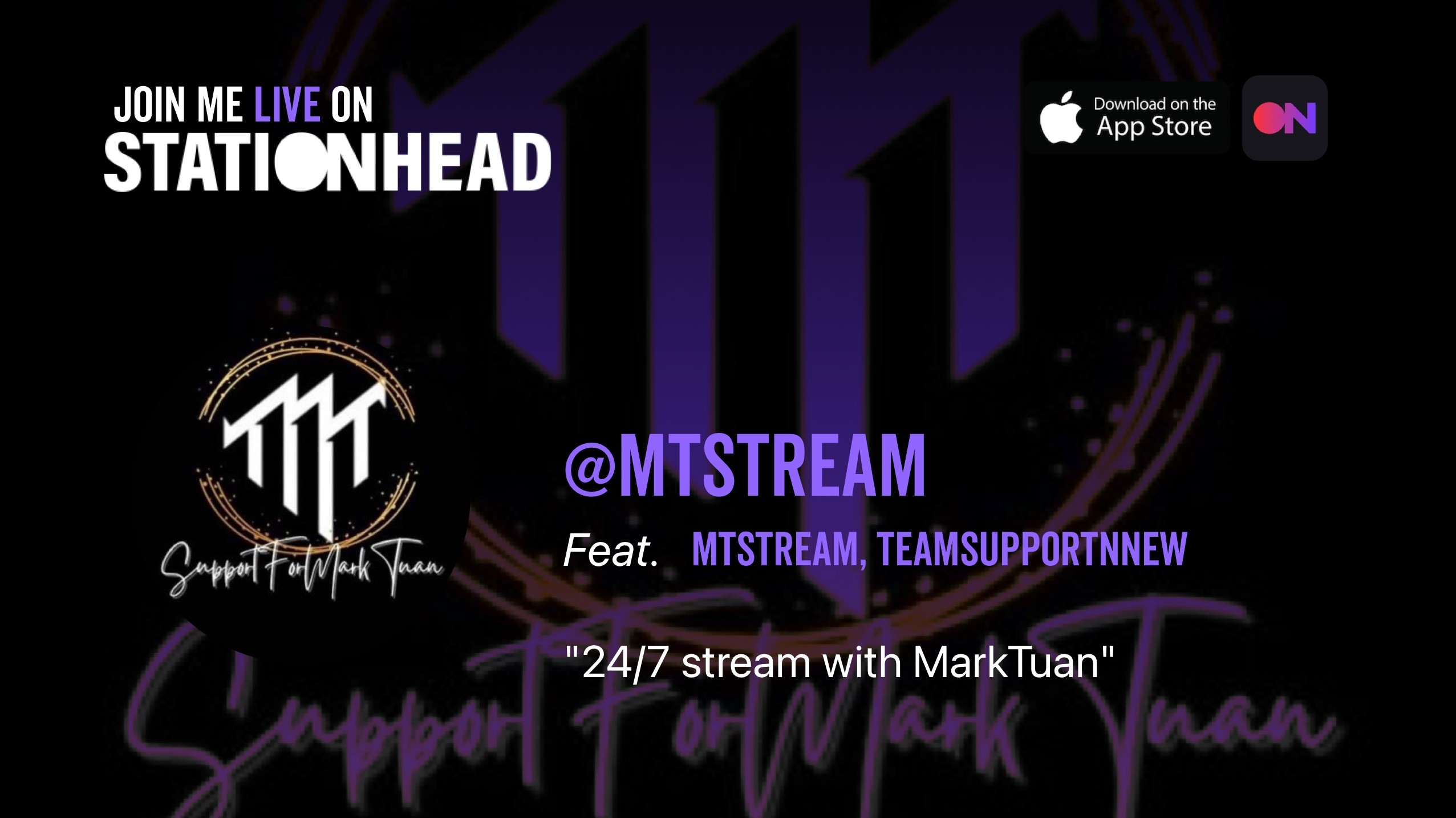 Join me ON AIR on my station mtstream, only on the Stationhead App