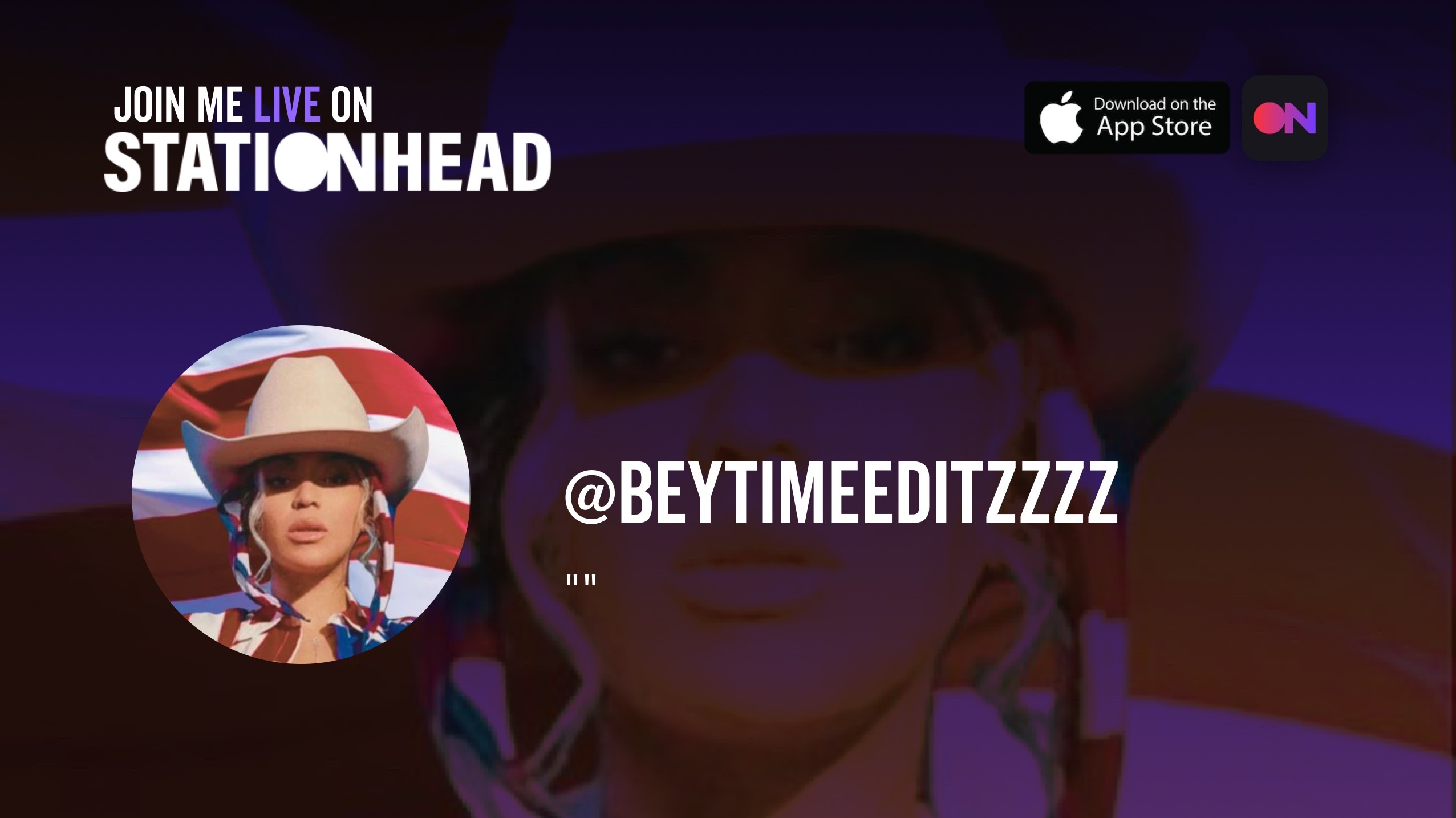 Join me ON AIR on my station beytimeeditzzzz, only on the Stationhead App